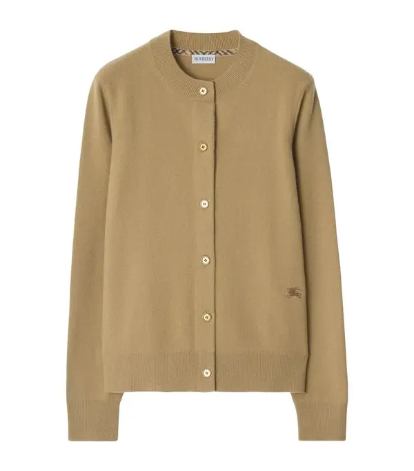 Burberry Cashmere Equestrian Knight Design Cardigan