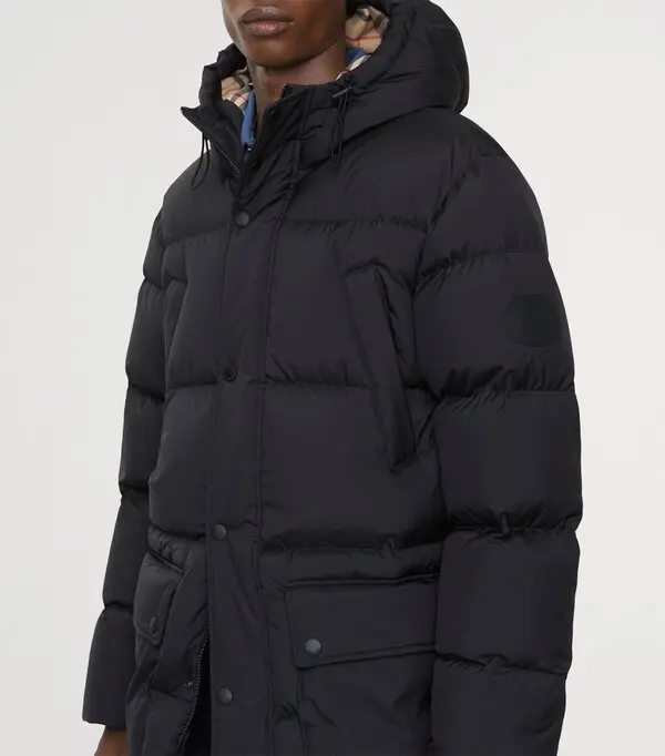 Burberry Hooded Down Puffer Jacket - Black