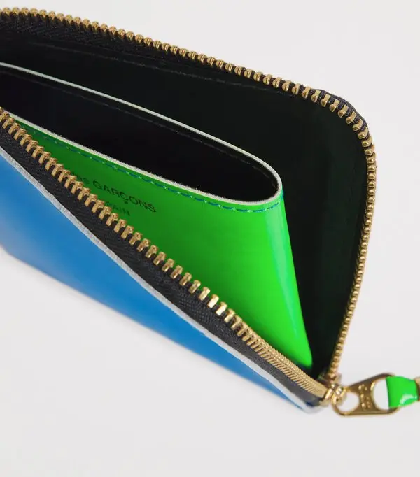 Comme Des Garçons Small Leather Super Fluo Wallet