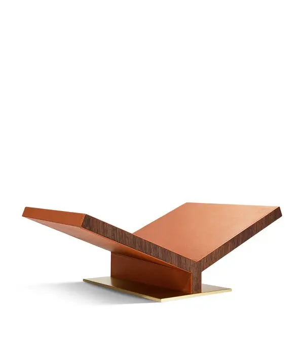 Assouline Walnut-leather Classic Collector Bookstand