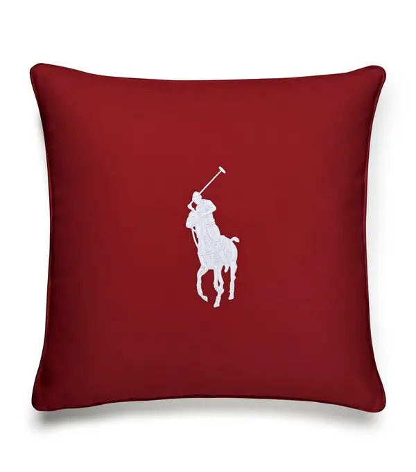 Ralph Lauren Pony Cushion Cover - Red