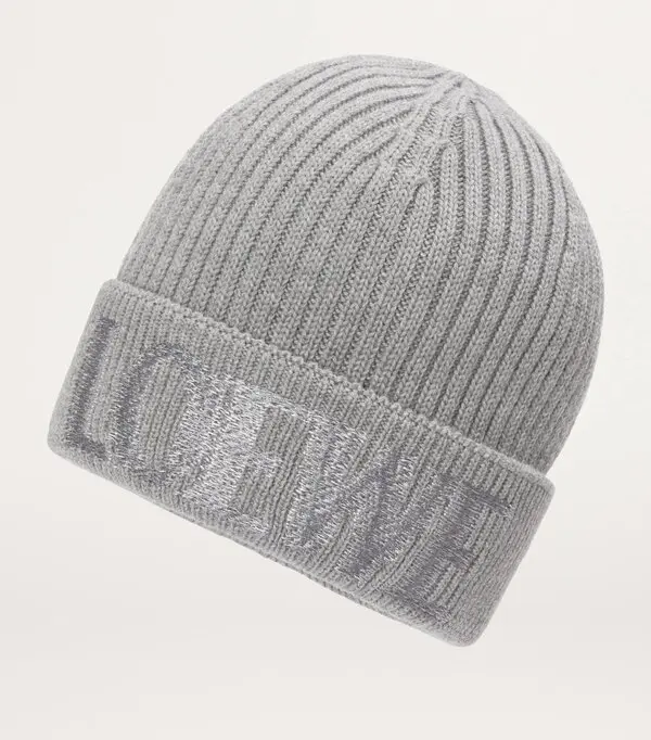 Loewe Wool Logo Beanie - Grey