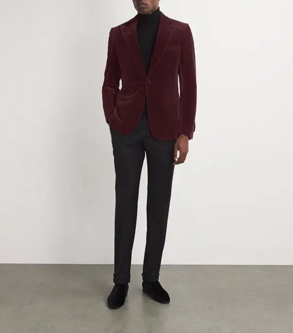Brioni Velvet Single-breasted Blazer