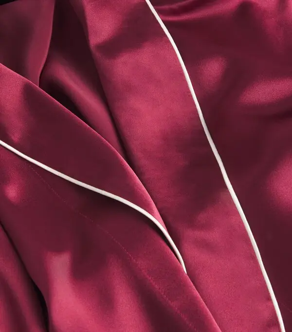 Harrods Silk Night Robe - Red
