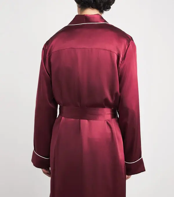 Harrods Silk Night Robe - Red