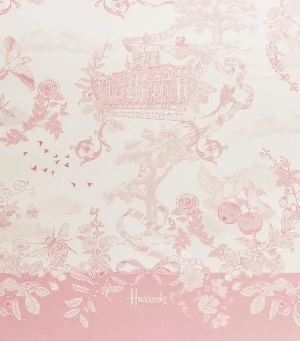 Harrods Toile Umbrella - Pink