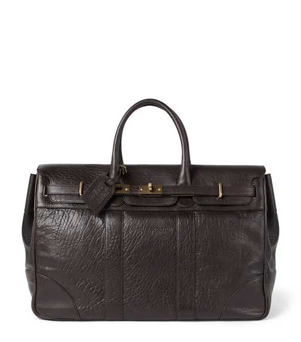 Brunello Cucinelli Leather Travel Bag - Brown