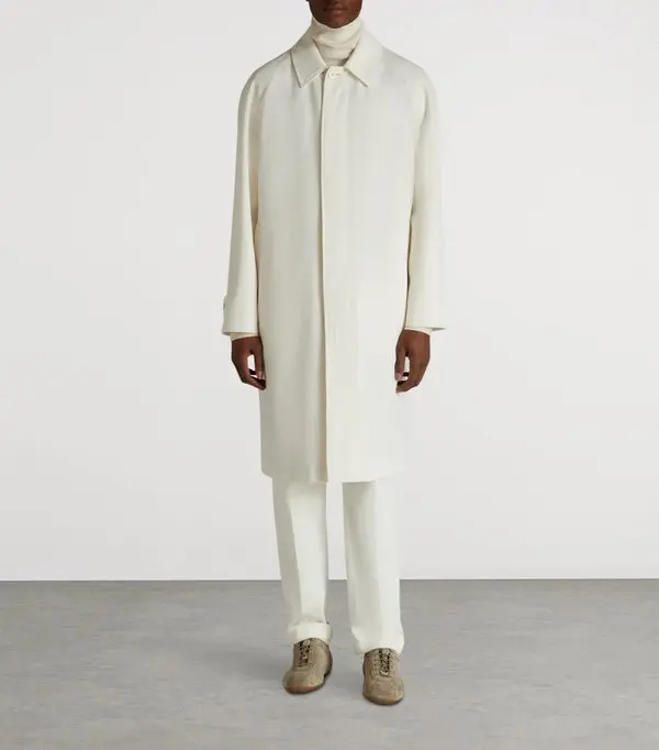 Dunhill Cotton-mohair-wool Raglan Sleeve Overcoat