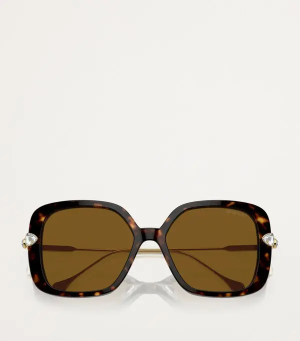 SWAROVSKI Oversized Sk6011 Sunglasses - Brown