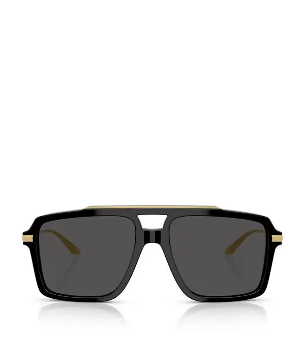 Dolce & Gabbana Acetate Aviator Sunglasses - Black