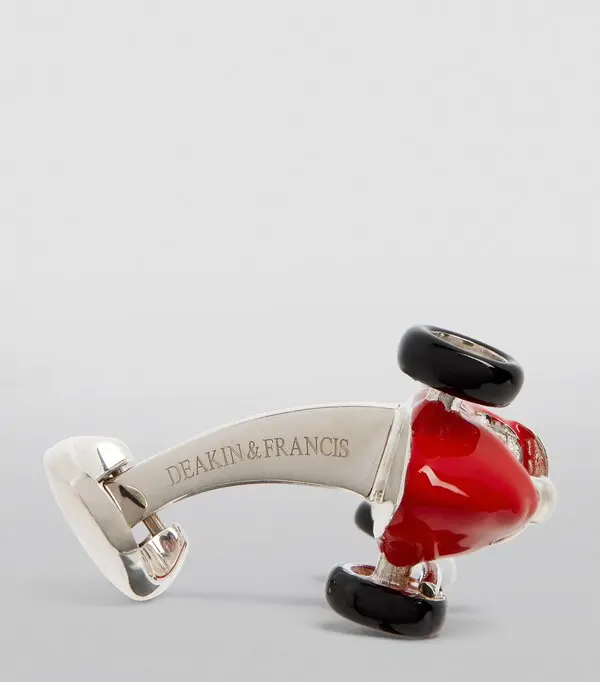 DEAKIN & FRANCIS Sterling Silver Racing Car Cufflinks