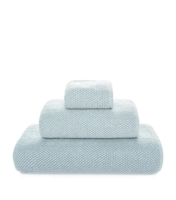 GRACCIOZA Cotton Pearls Bath Towel - Blue