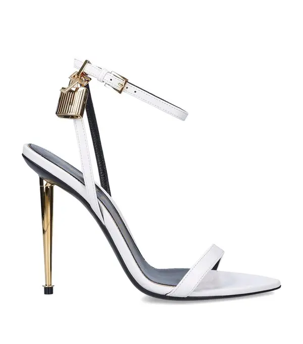 TOM FORD Leather Padlock Stilettos - White