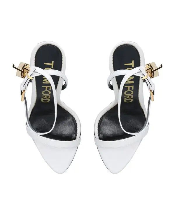 TOM FORD Leather Padlock Stilettos - White