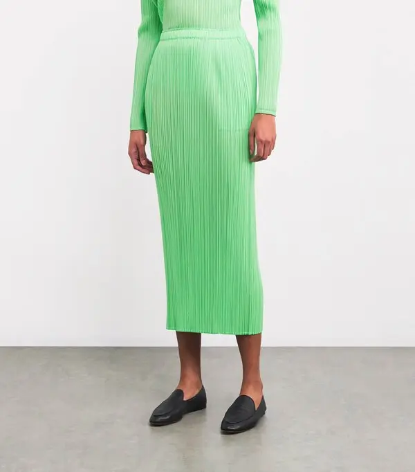 Issey Miyake Basics Midi Skirt - Green