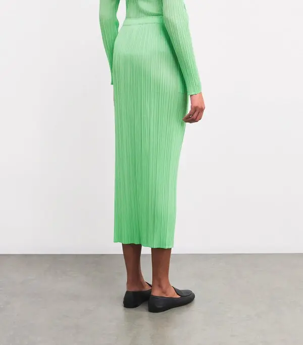 Issey Miyake Basics Midi Skirt - Green
