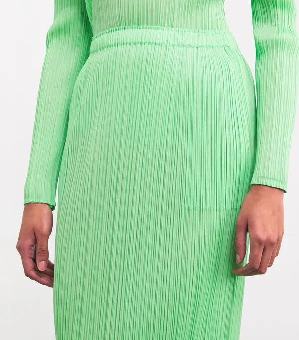 Issey Miyake Basics Midi Skirt - Green