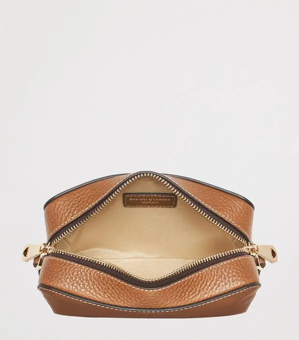 ASPINAL OF LONDON Leather Camera Bag - Brown