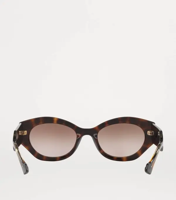 Gucci Injected Oval Sunglasses - Brown
