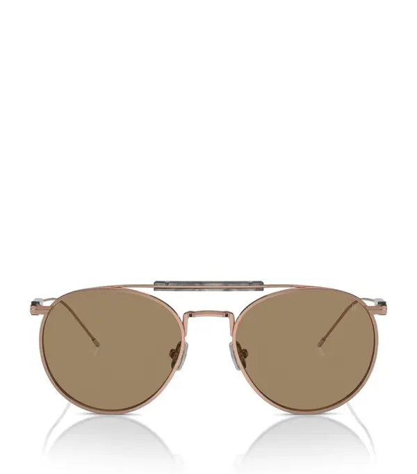 Brunello Cucinelli Titanium Bc2004st Sunglasses - Rose Gold