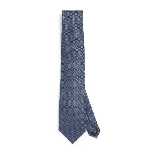 Pal Zileri Silk Jacquard Neck Tie - Blue