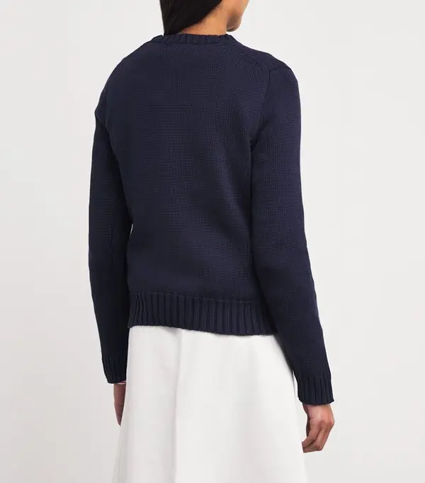 Polo Ralph Lauren Cotton American Flag Sweater - Navy