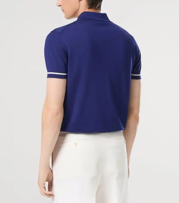 TOM FORD Cashmere-silk Polo Shirt - Blue