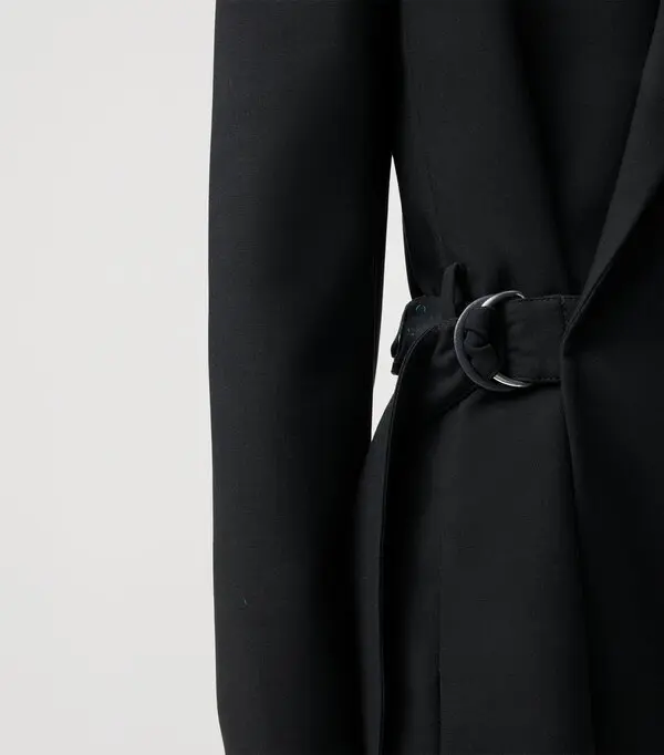 Loewe Wool Draped Blazer - Black