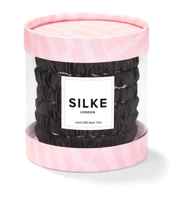 SILKE LONDON Mulberry Silk Hair Ties - Black