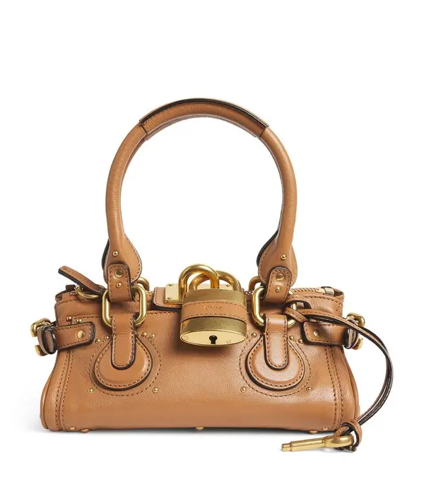 Chloé Small Leather Paddington Top Handle Bag - Brown