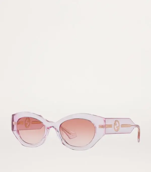 Gucci Injected Oval Sunglasses - Pink