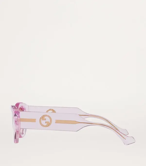 Gucci Injected Oval Sunglasses - Pink