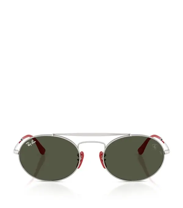 Ray-ban Metal Oval Sunglasses - Silver