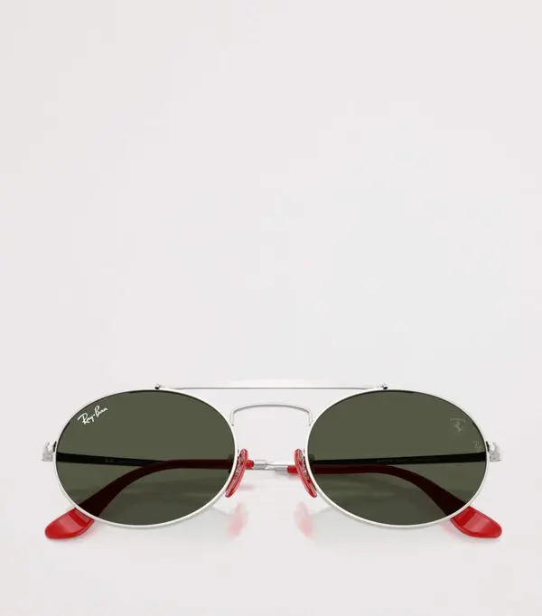 Ray-ban Metal Oval Sunglasses - Silver