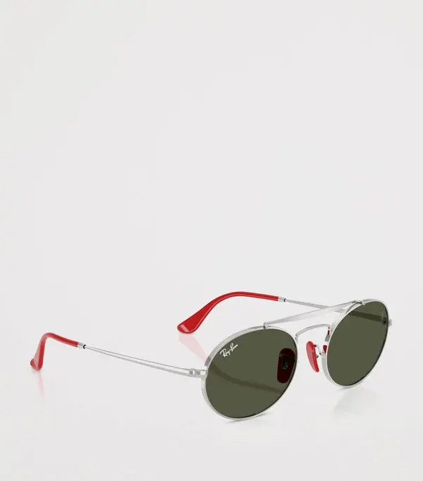 Ray-ban Metal Oval Sunglasses - Silver