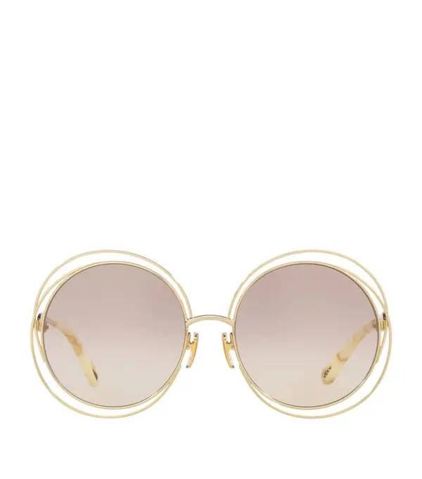 Chloé Round Carlina Sunglasses - Gold