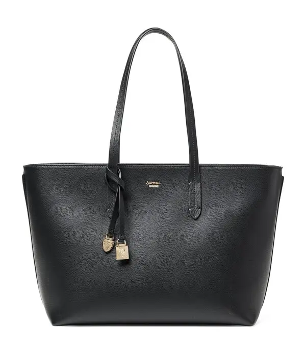 ASPINAL OF LONDON Leather East West Tote Bag - Black