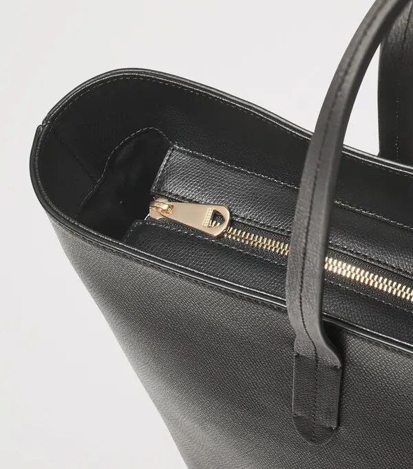 ASPINAL OF LONDON Leather East West Tote Bag - Black