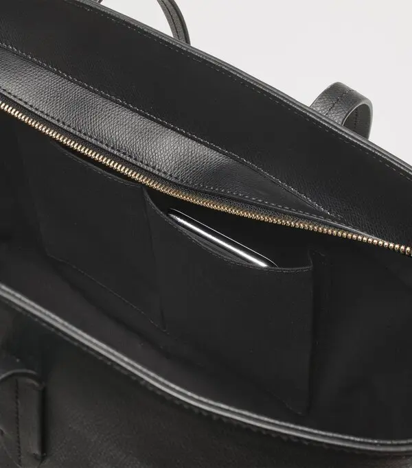 ASPINAL OF LONDON Leather East West Tote Bag - Black