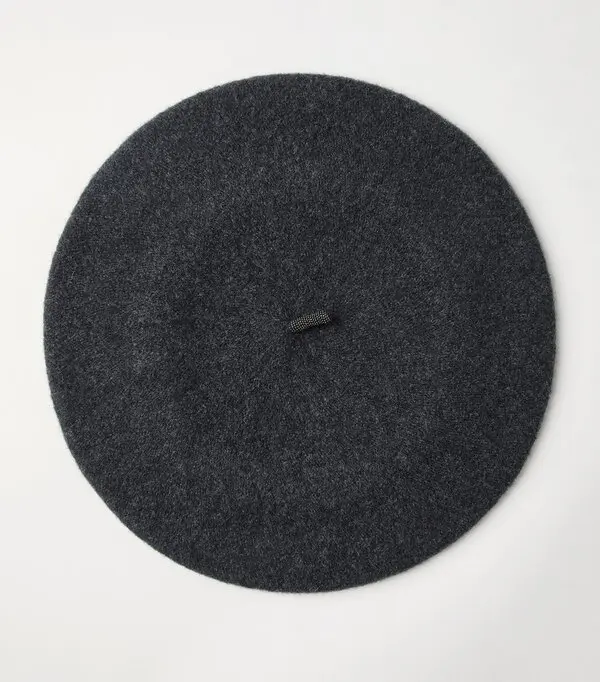 Brunello Cucinelli Wool Beret - Black