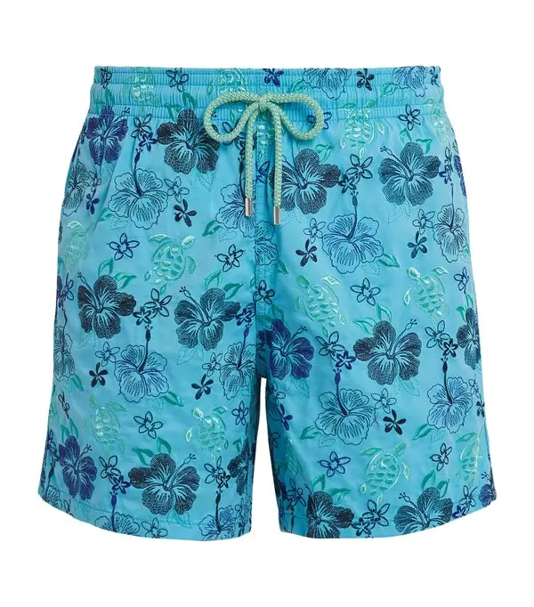 Vilebrequin Embroidered Mistral Swim Shorts - Blue