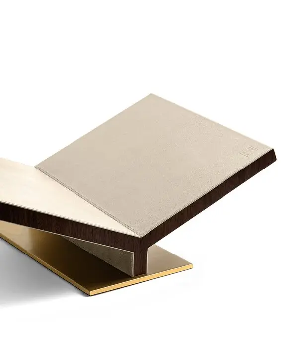 Assouline Walnut-leather Classic Collector Bookstand