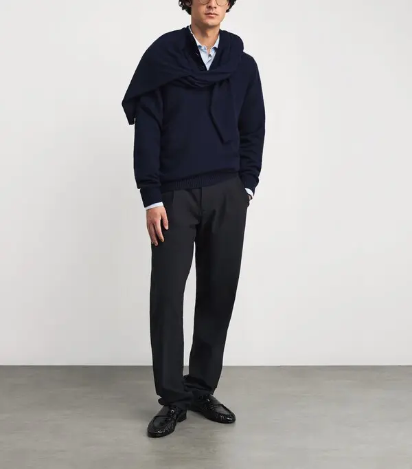 Harrods Cashmere Button-down Sweater
