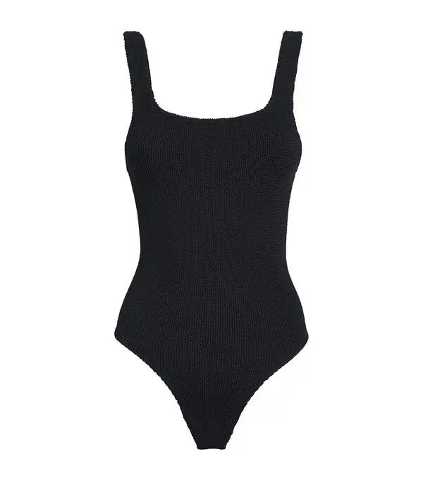 Hunza G Coverage Square-neck One Piece Swimsuit - Black