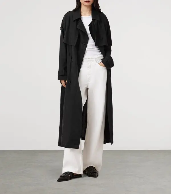 ALLSAINTS Linnie Trench Coat - Black
