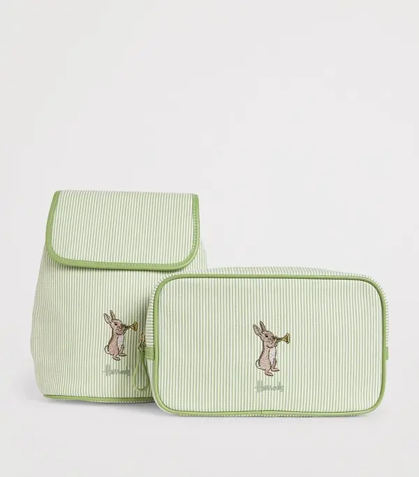 Harrods Embroidered Backpack - Green
