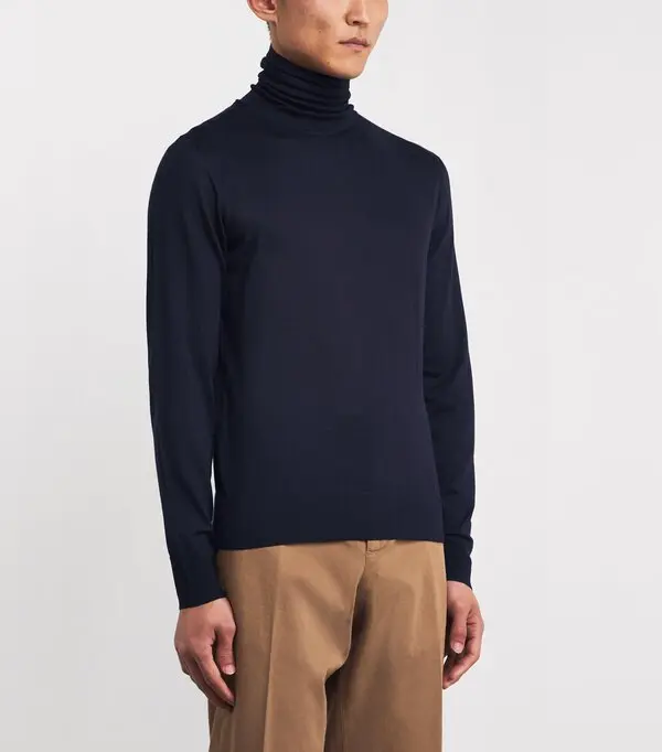 Isaia Wool-silk-cashmere Rollneck Sweater