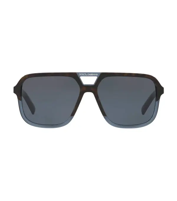 Dolce & Gabbana Acetate Angel Sunglasses - Brown