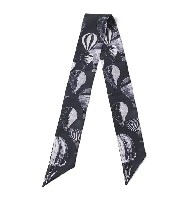 ASPINAL OF LONDON Silk Shield Skinny Scarf - Metallic