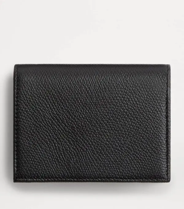 Valentino Garavani Leather French Flap Wallet - Black